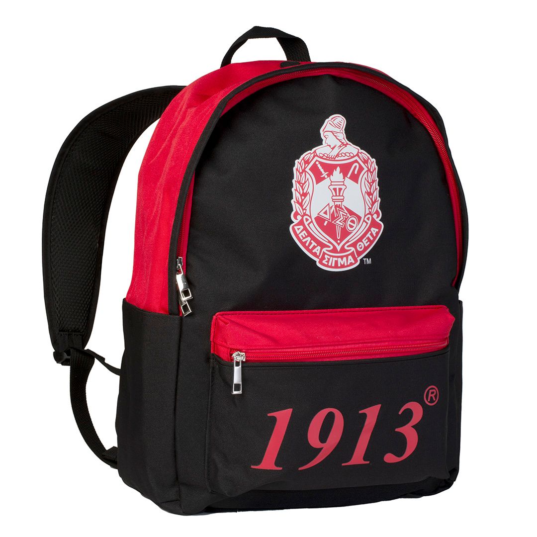 Delta Sigma Theta Sorority Backpack - Black & White – Kaleshia’s Kreations